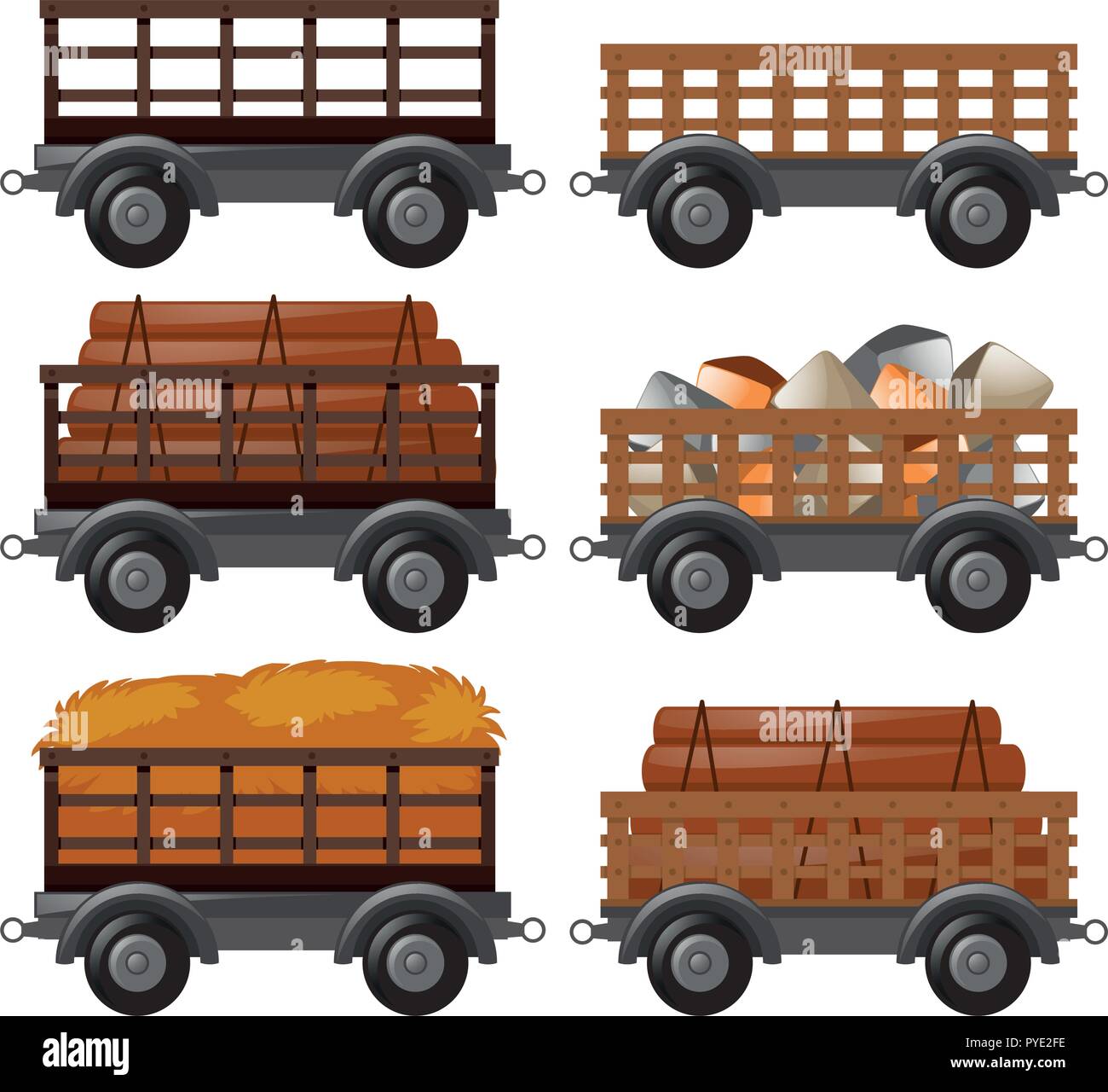 Wagons vector vectors hi-res stock photography and images - Alamy