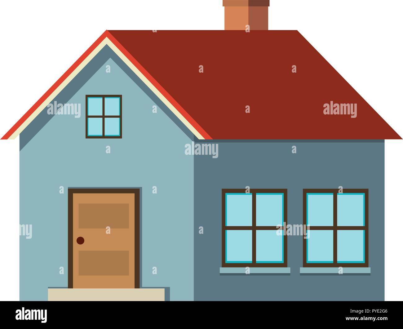 Single house painted in gray illustration Stock Vector Image & Art - Alamy