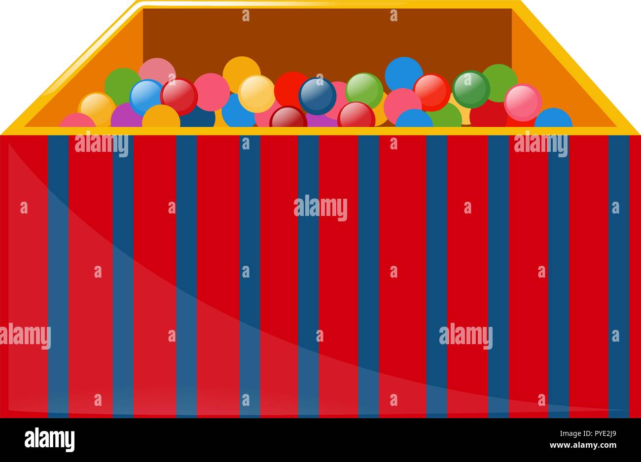 Box full of colorful balls illustration Stock Vector Image & Art - Alamy