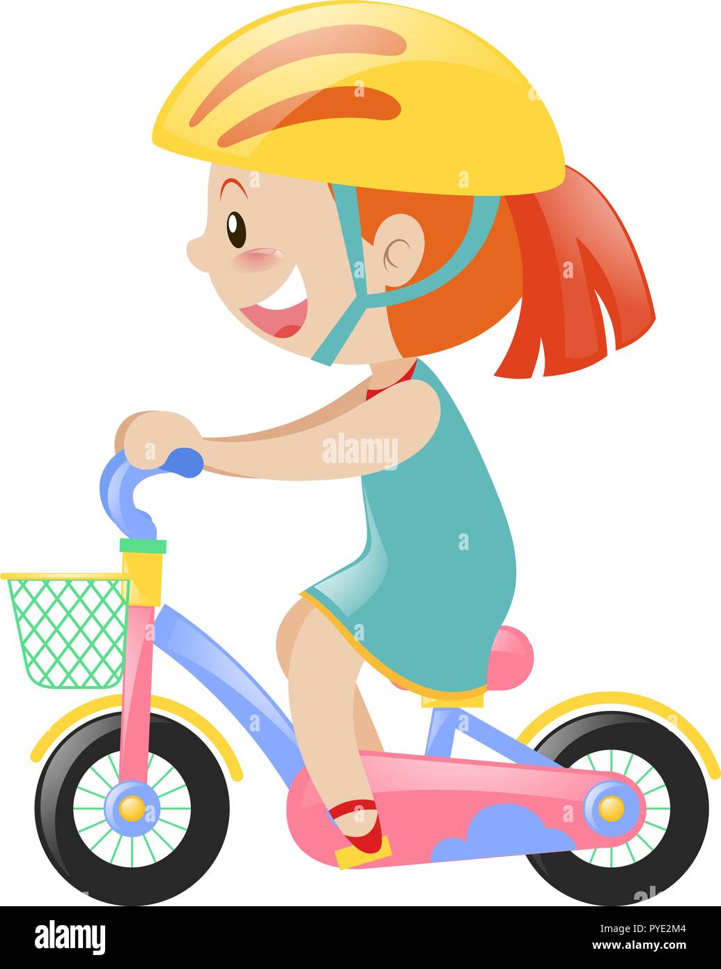 Riding A Bike With Training Wheels Clipart