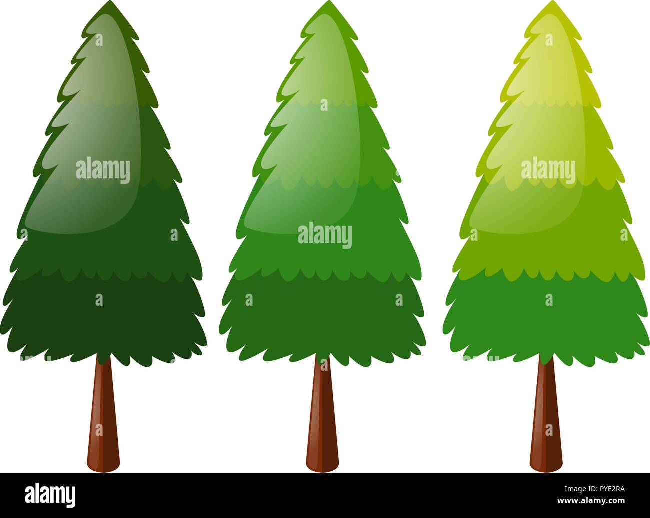Tree in three colors illustration Stock Vector Image & Art - Alamy