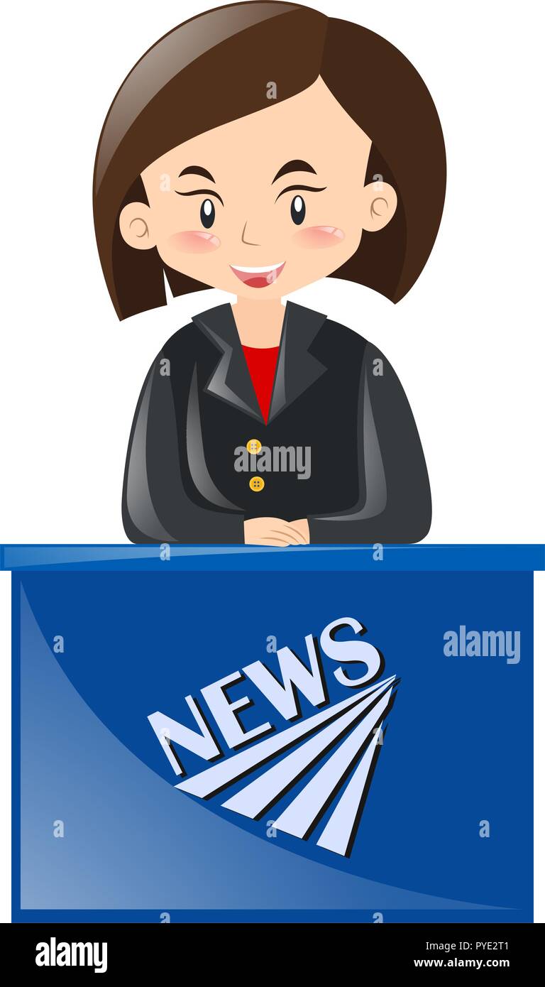 Reporting the news Stock Vector Images - Alamy