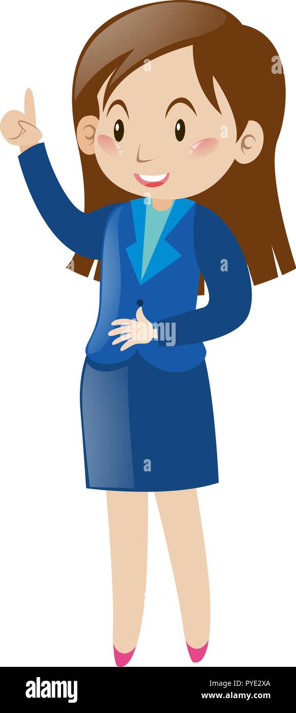 Woman in blue suit illustration Stock Vector Image & Art - Alamy