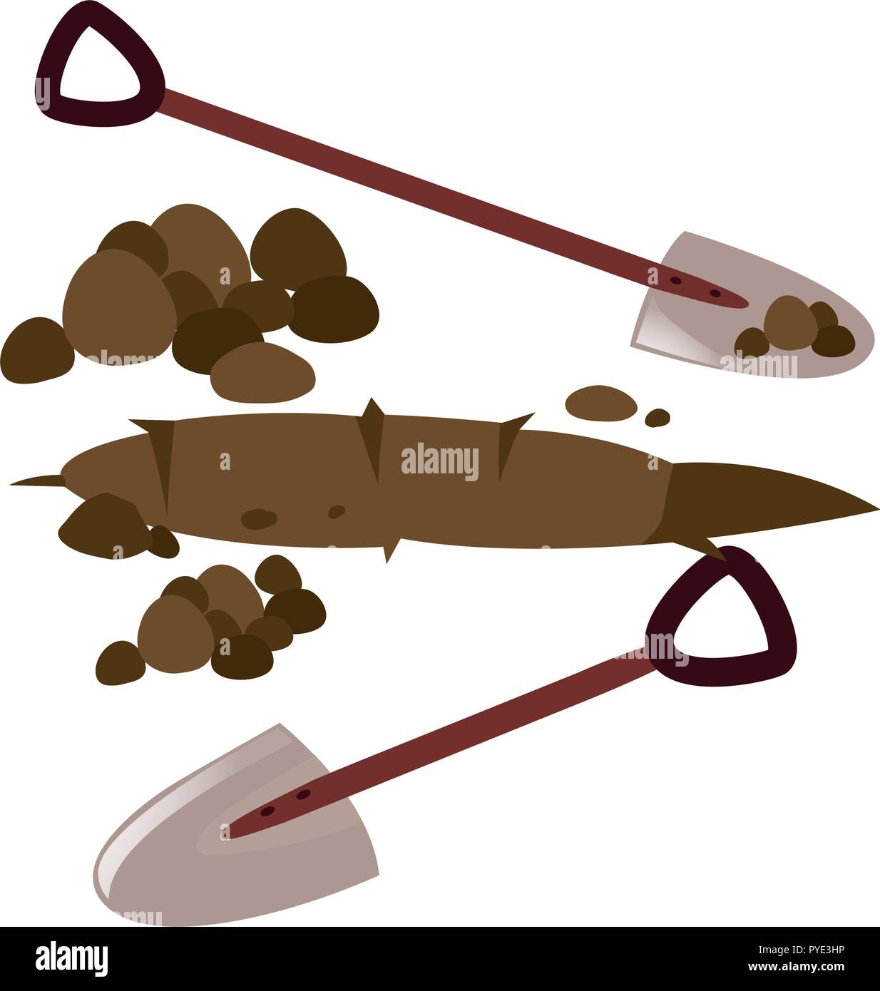 Digging hole in soil Stock Vector Images - Alamy