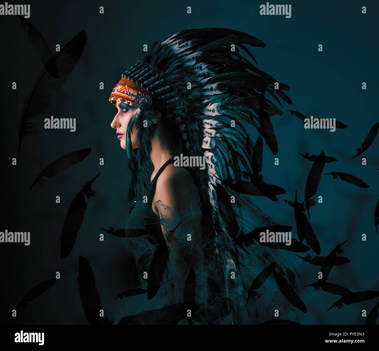 Native american woman beautiful hi-res stock photography and images - Alamy