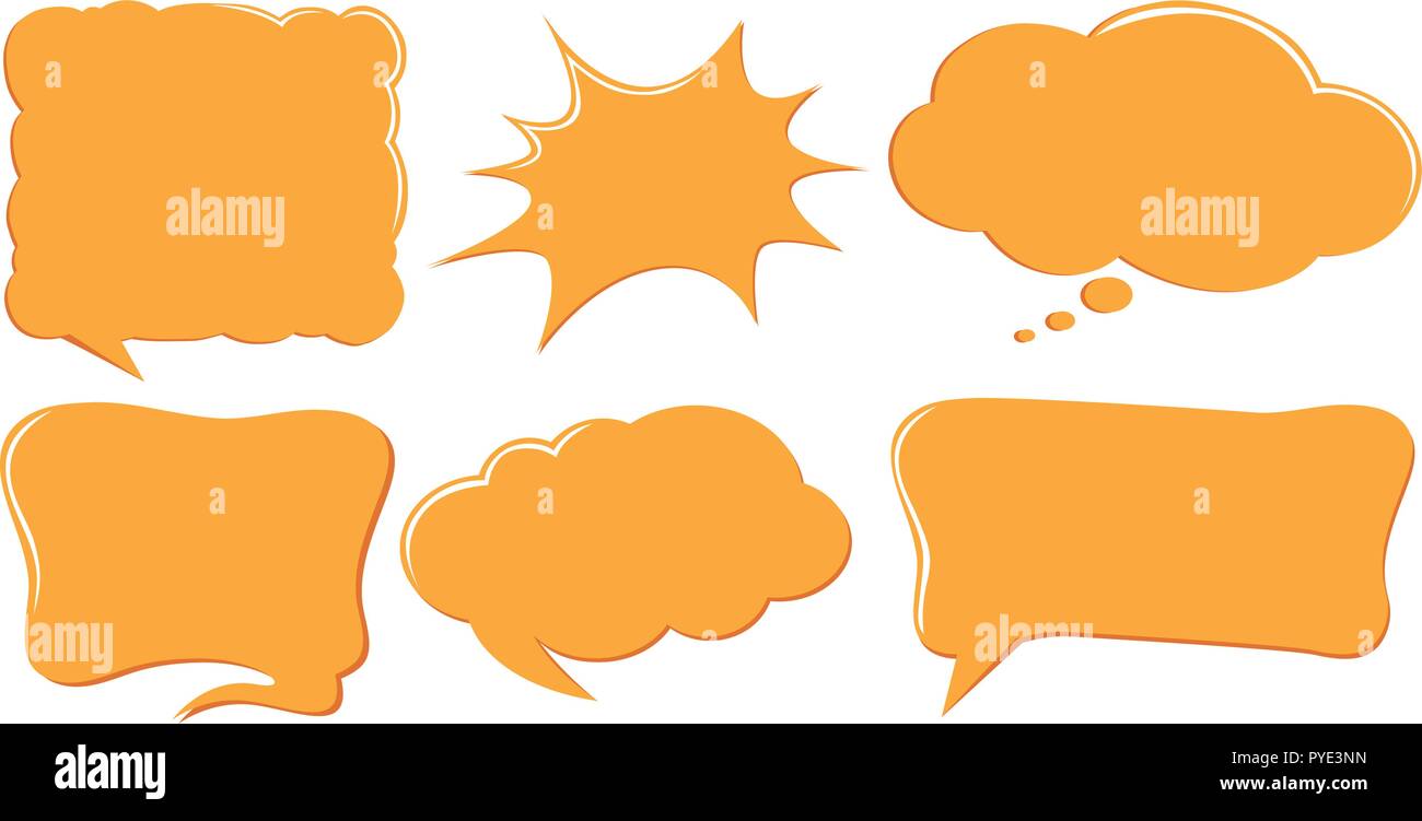 Square orange speech bubble hi-res stock photography and images - Alamy