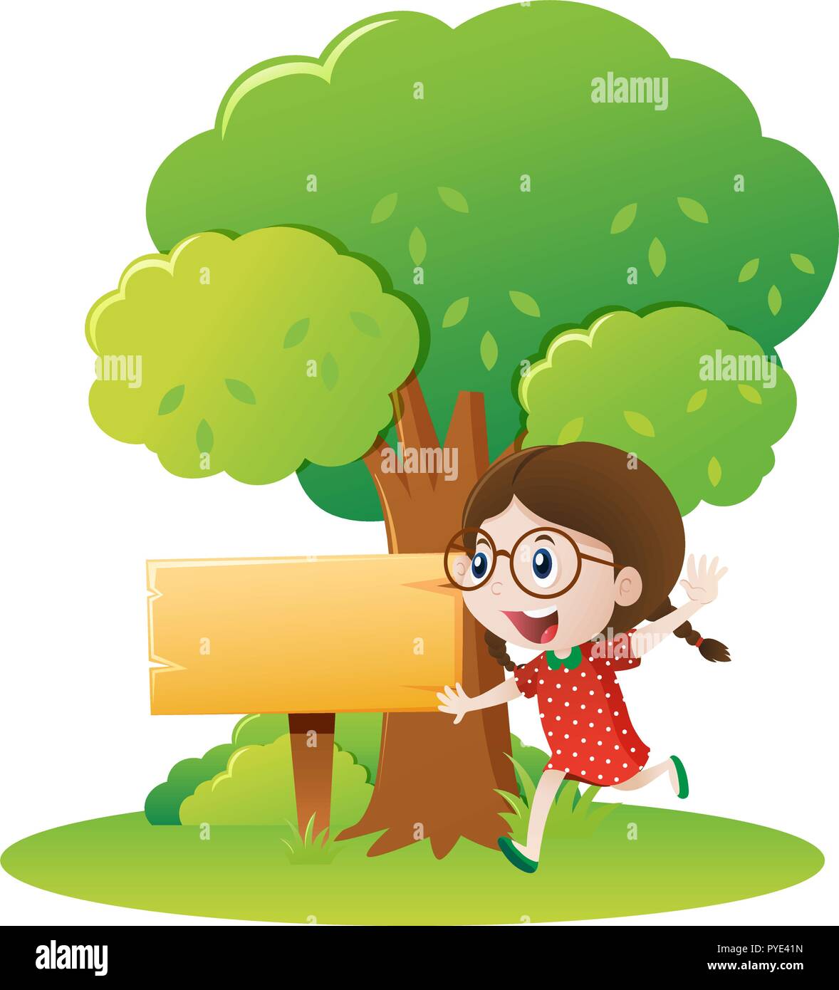 Path under tree Stock Vector Images - Alamy