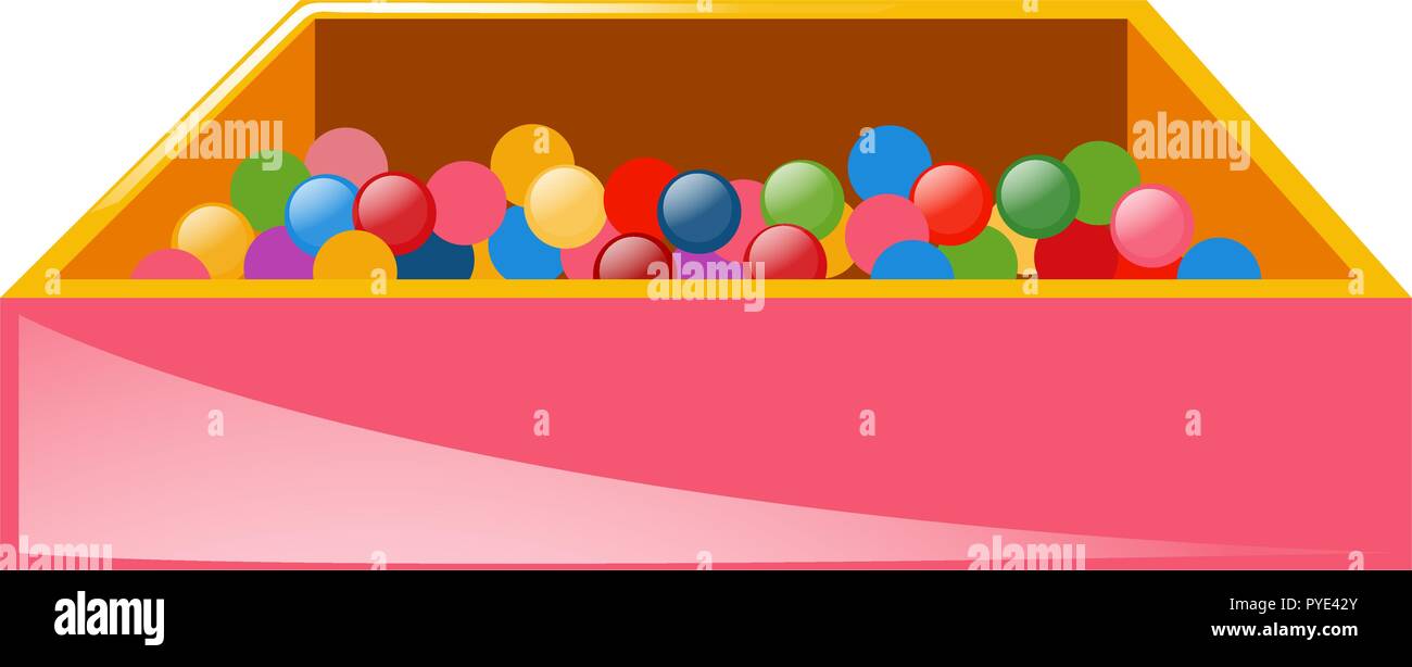 Box full of colorful balls illustration Stock Vector Image & Art - Alamy