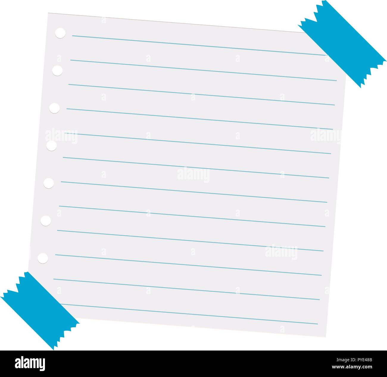 Line paper with blue tape illustration Stock Vector Image & Art - Alamy