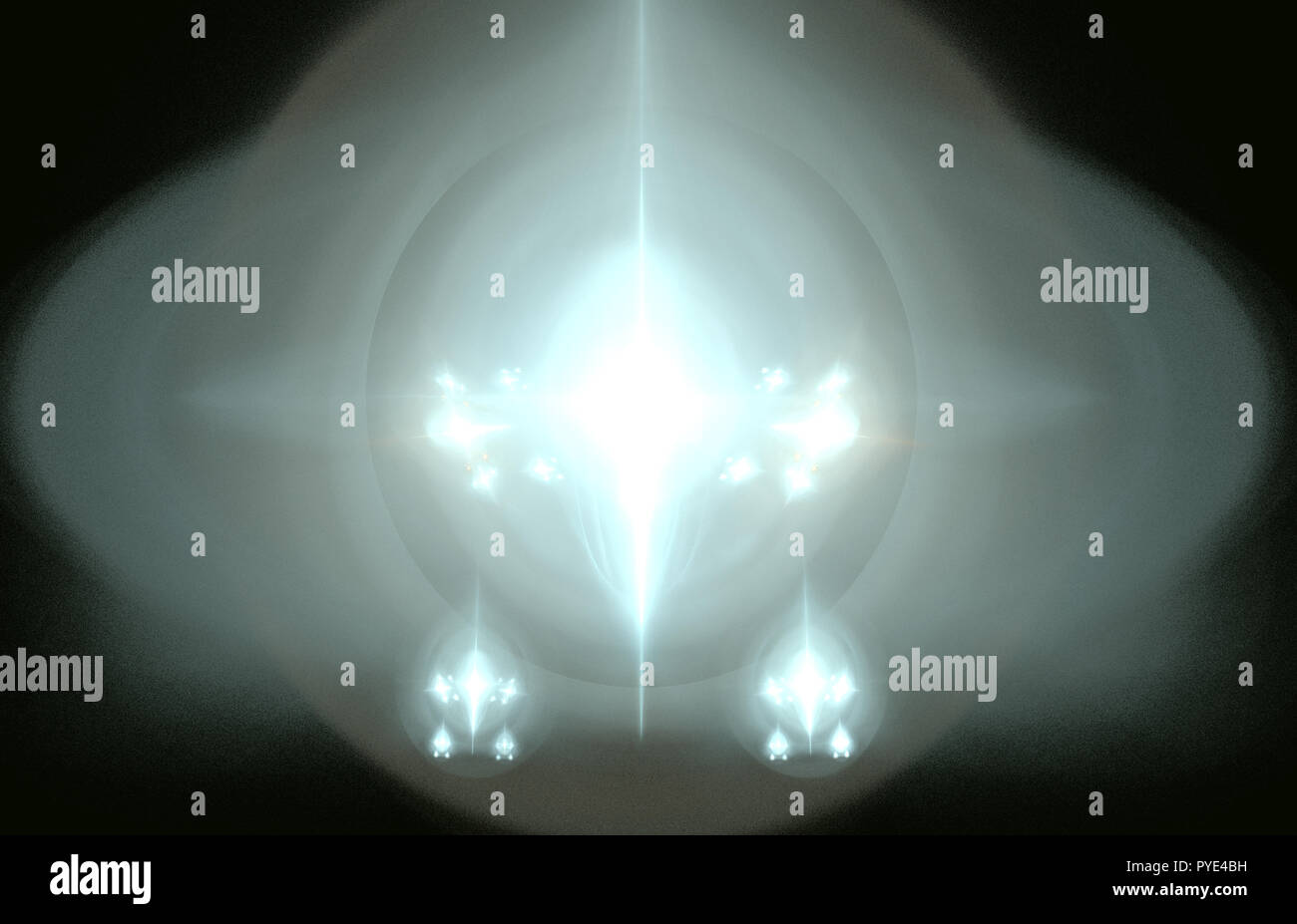 Light blue fractal glow. Fantasy fractal texture. Digital art. 3D ...