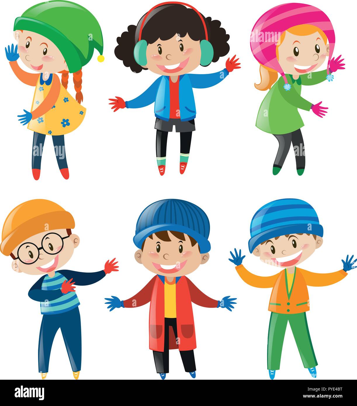 Kids Winter Clothes Clipart
