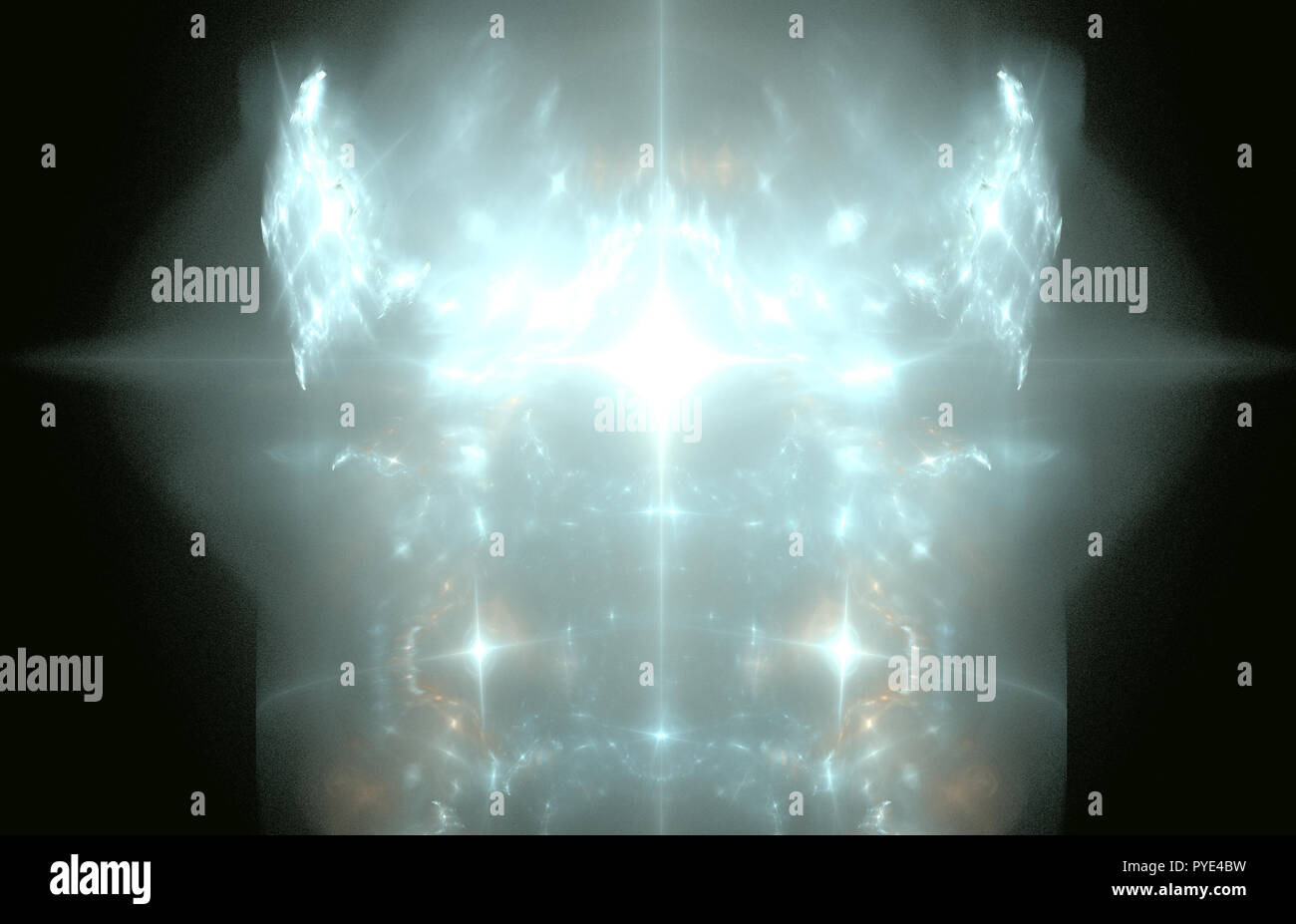 Light blue fractal glow. Fantasy fractal texture. Digital art. 3D ...