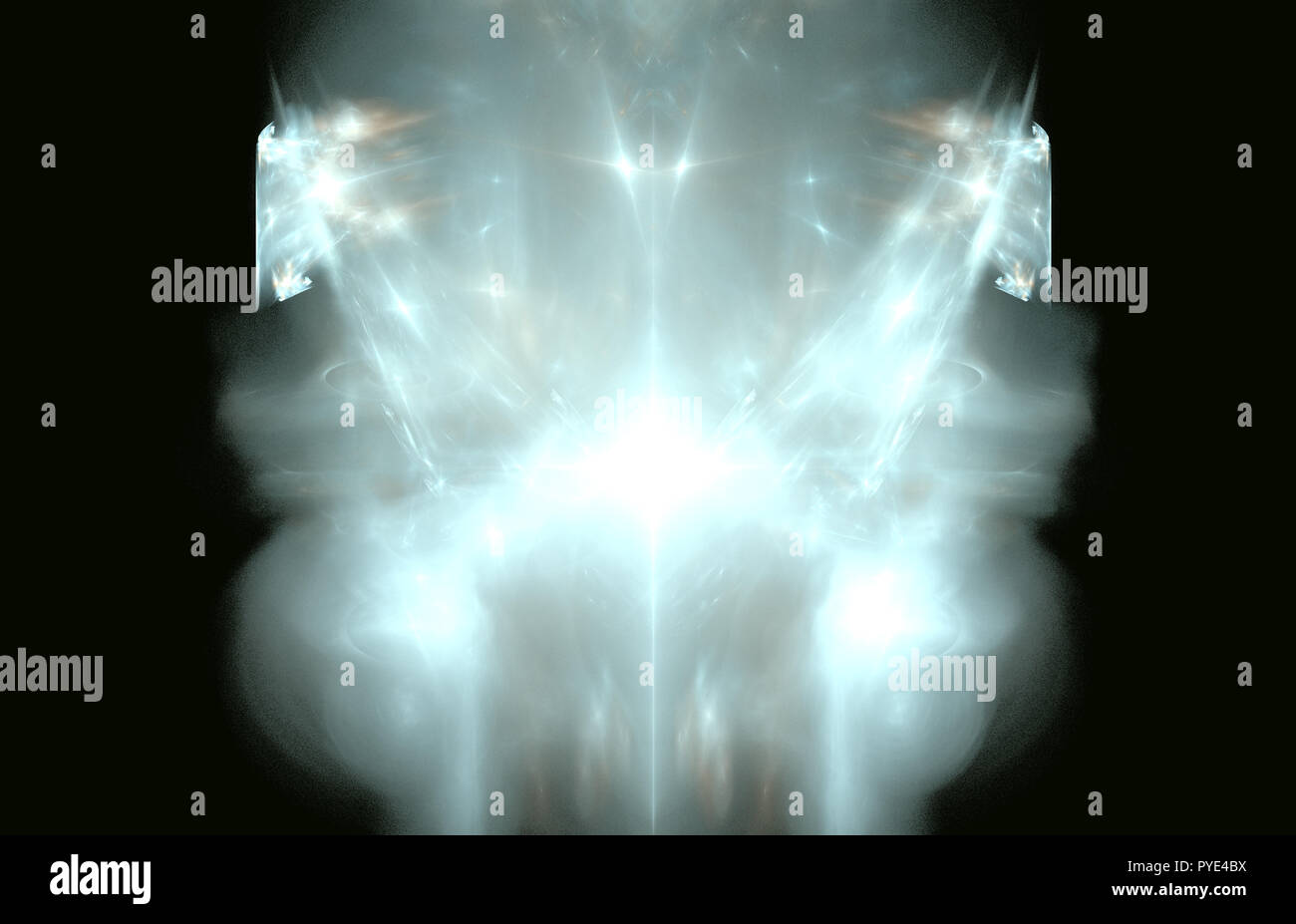 Light blue fractal glow. Fantasy fractal texture. Digital art. 3D ...