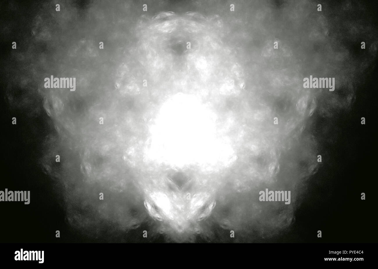 White fracatal lines on black background. Fantasy fractal texture ...