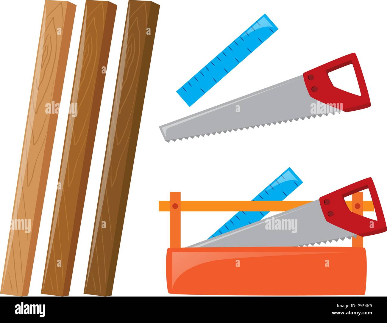 Wooden sticks and tools illustration Stock Vector Image & Art - Alamy