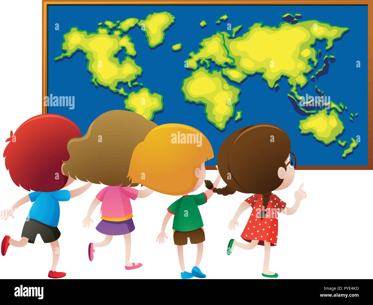 Childs drawing map Stock Vector Images - Alamy