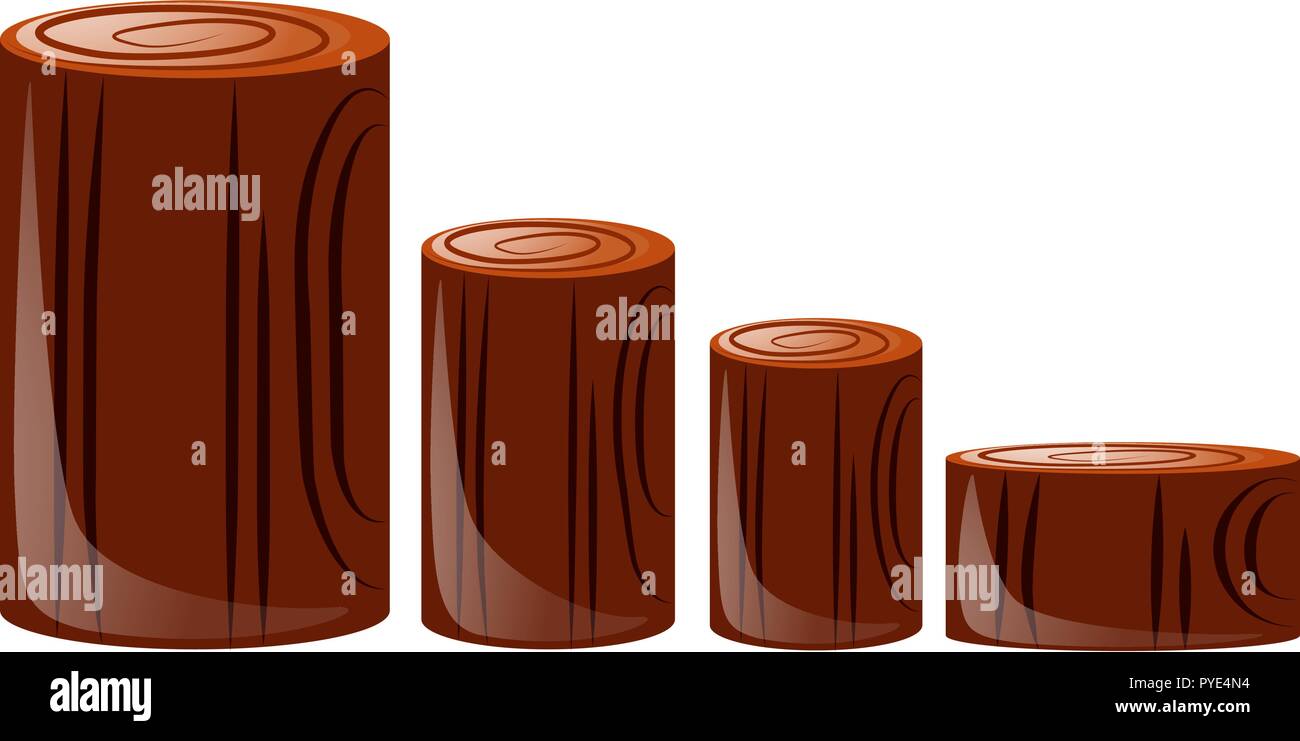Four different sizes of log illustration Stock Vector Image & Art - Alamy