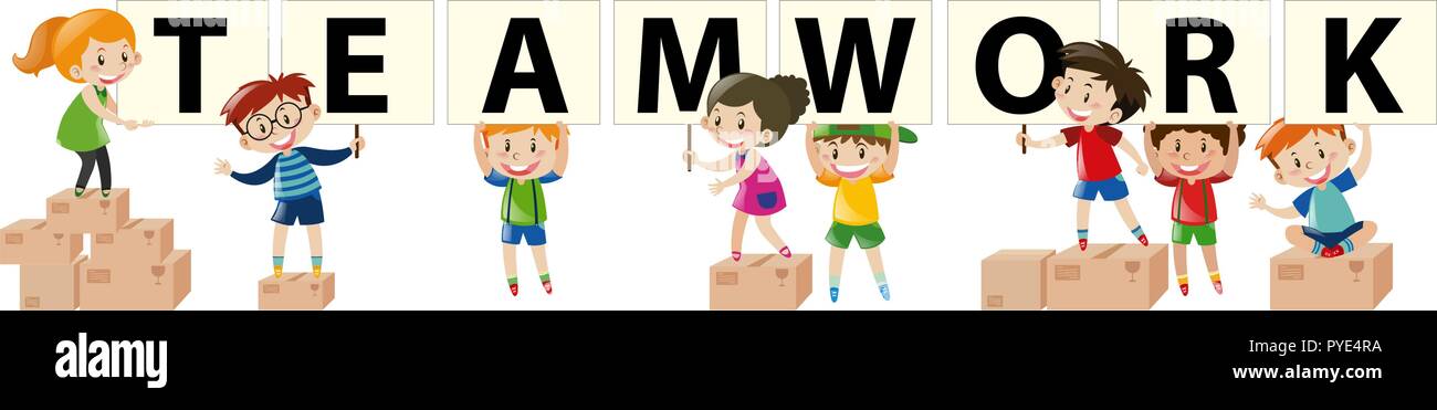 Kids Teamwork Clipart