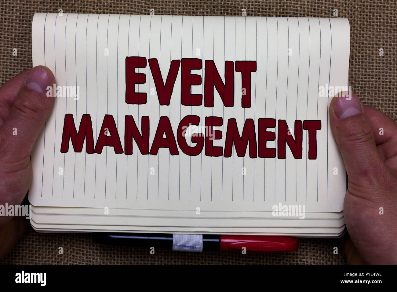 Handwriting Text Writing Event Management Concept Meaning Creation And