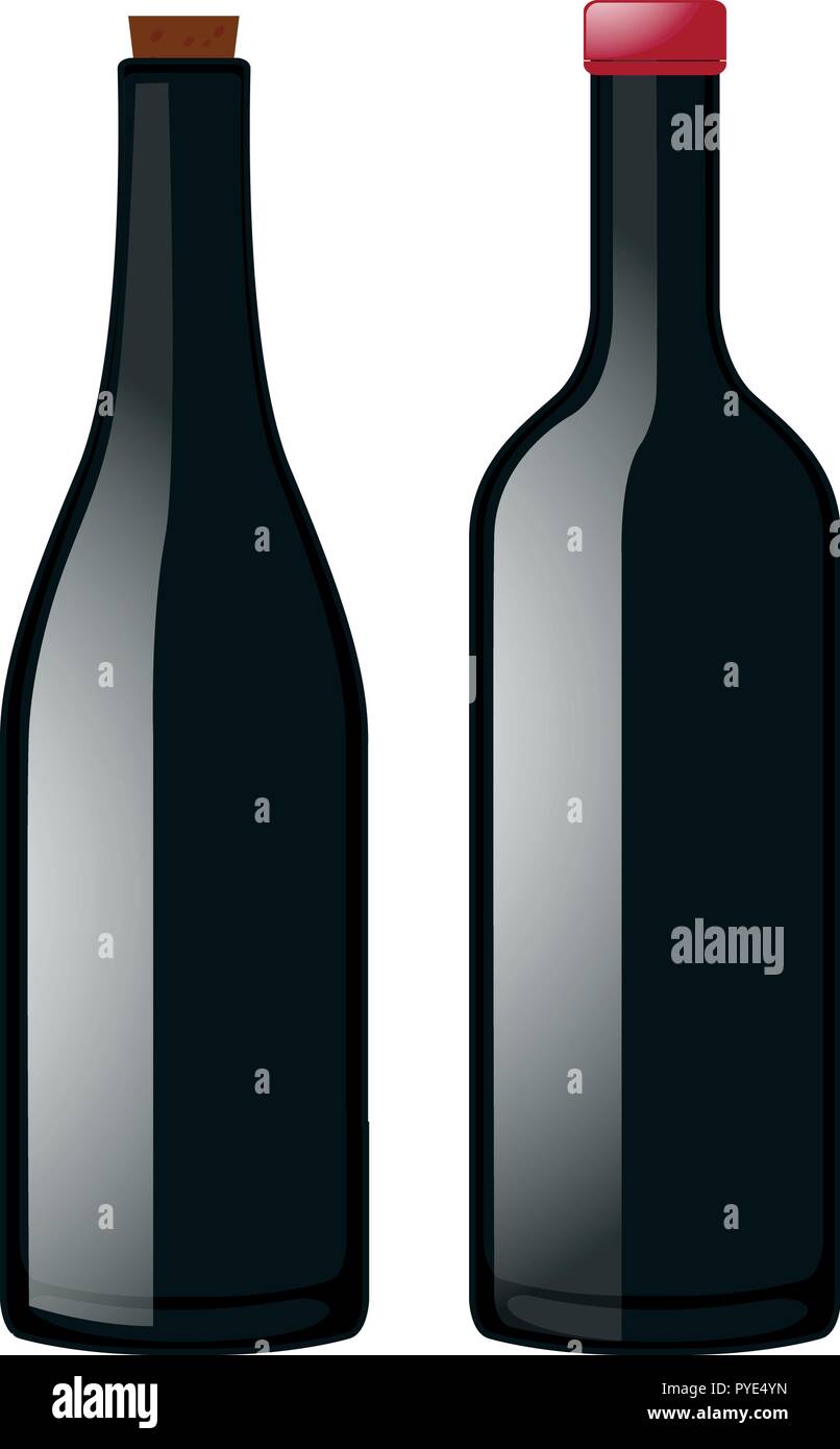 Two wine bottles Stock Vector Images - Alamy