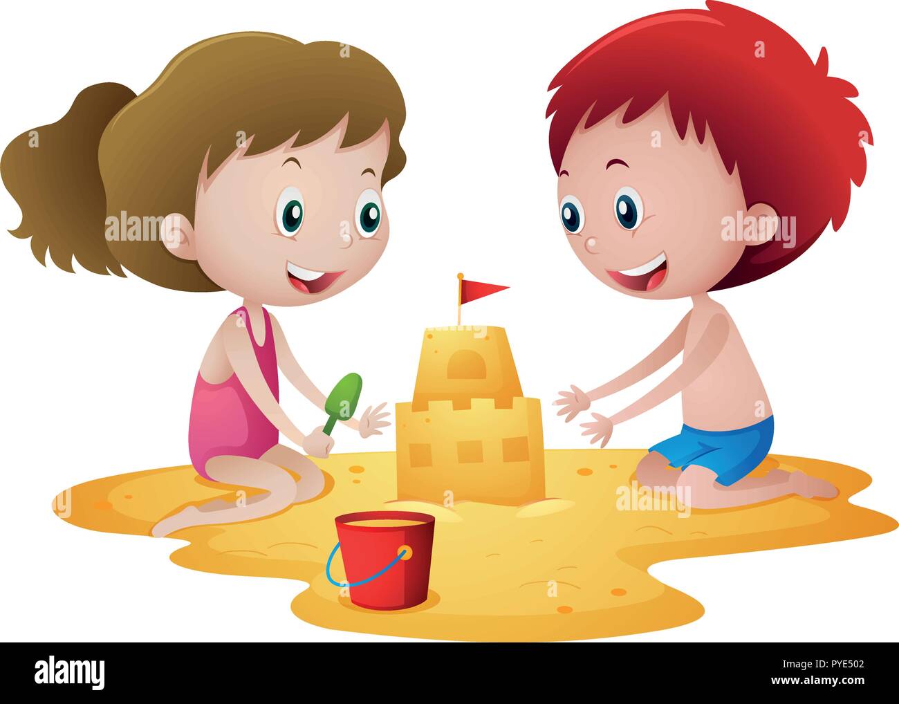 Sand drawing friends hi-res stock photography and images - Alamy