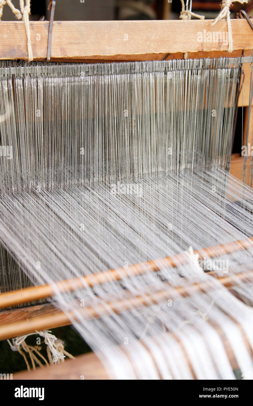 Operating a loom hi-res stock photography and images - Alamy