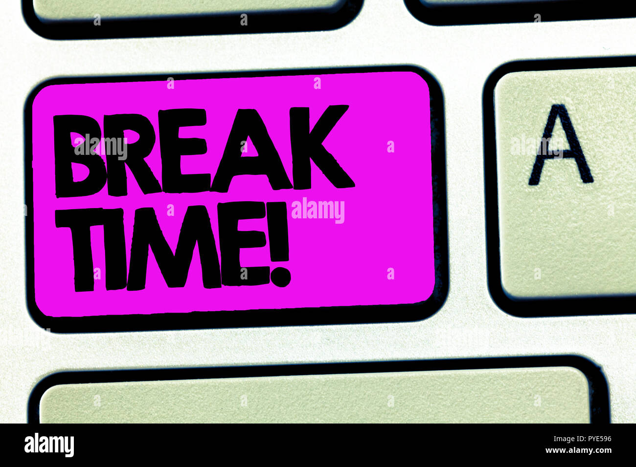 Conceptual hand writing showing Break Time. Business photo showcasing ...