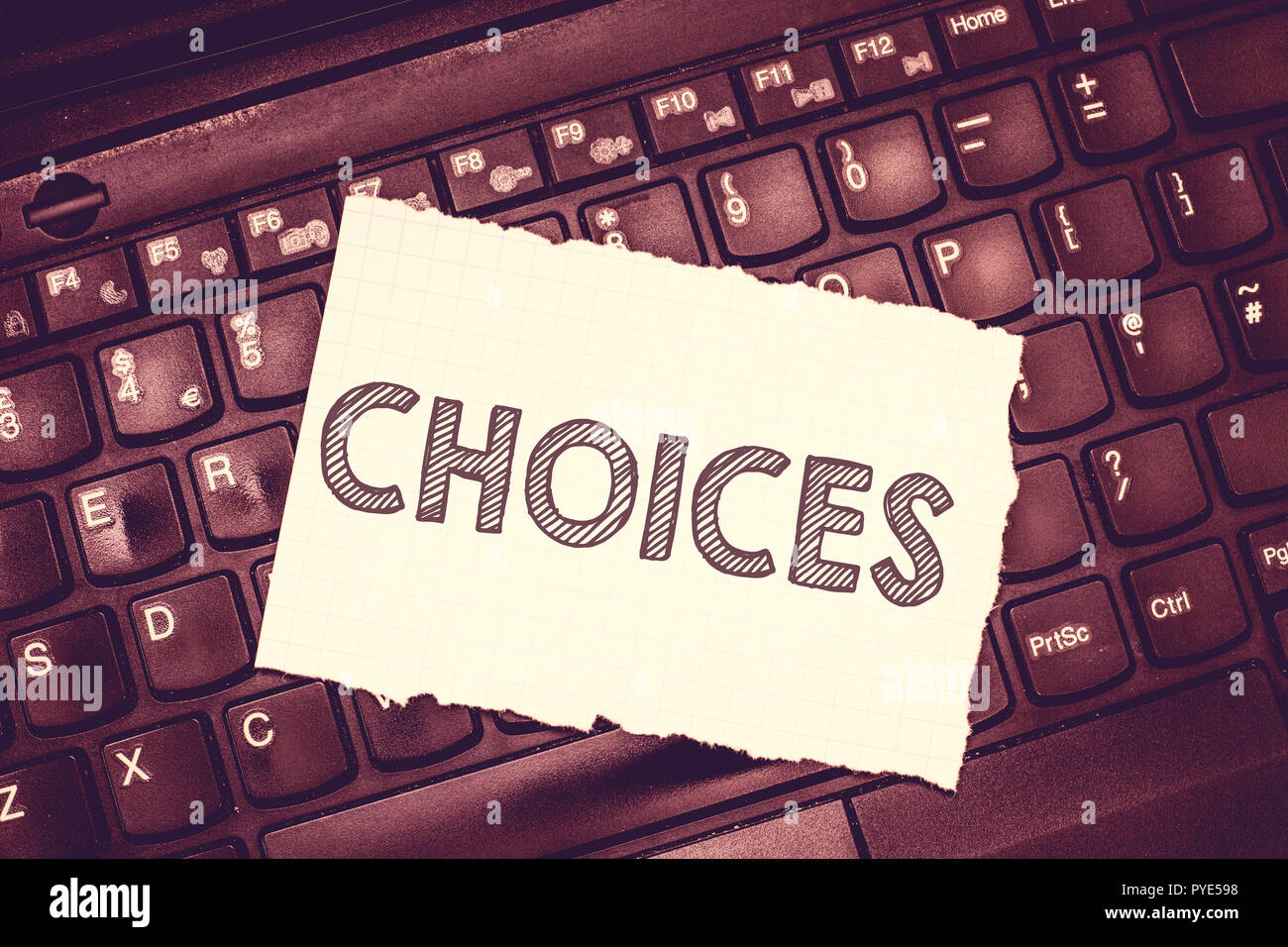 Conceptual hand writing showing Choices. Business photo text Options ...