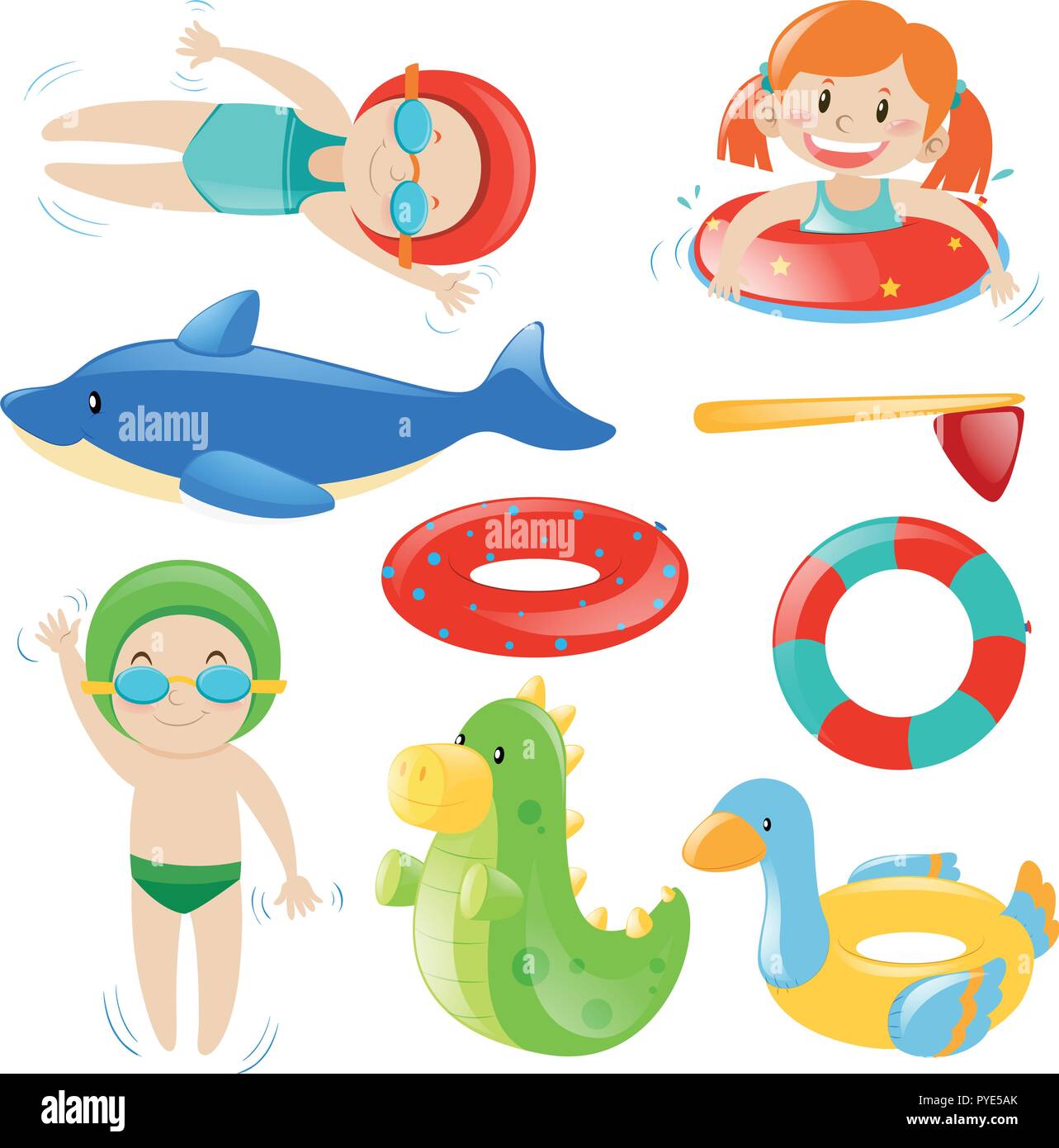 Girl swimmers Stock Vector Images - Alamy
