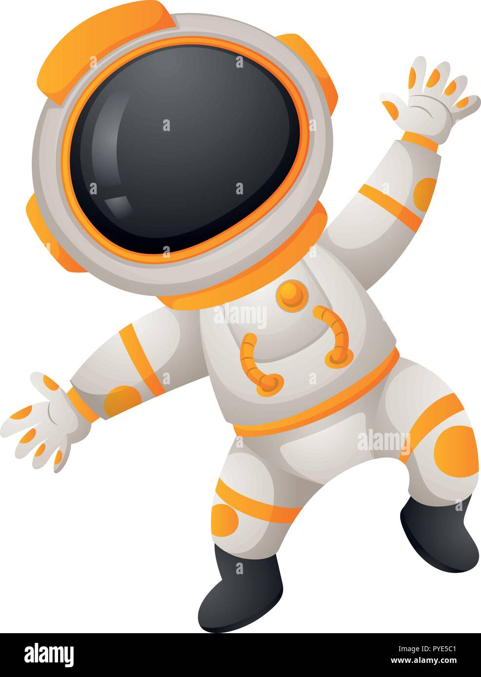 Spaceman in spacesuit flying illustration Stock Vector Image & Art - Alamy