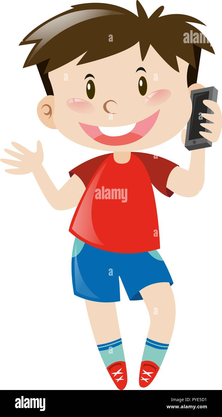 Child using mobile Stock Vector Images - Alamy