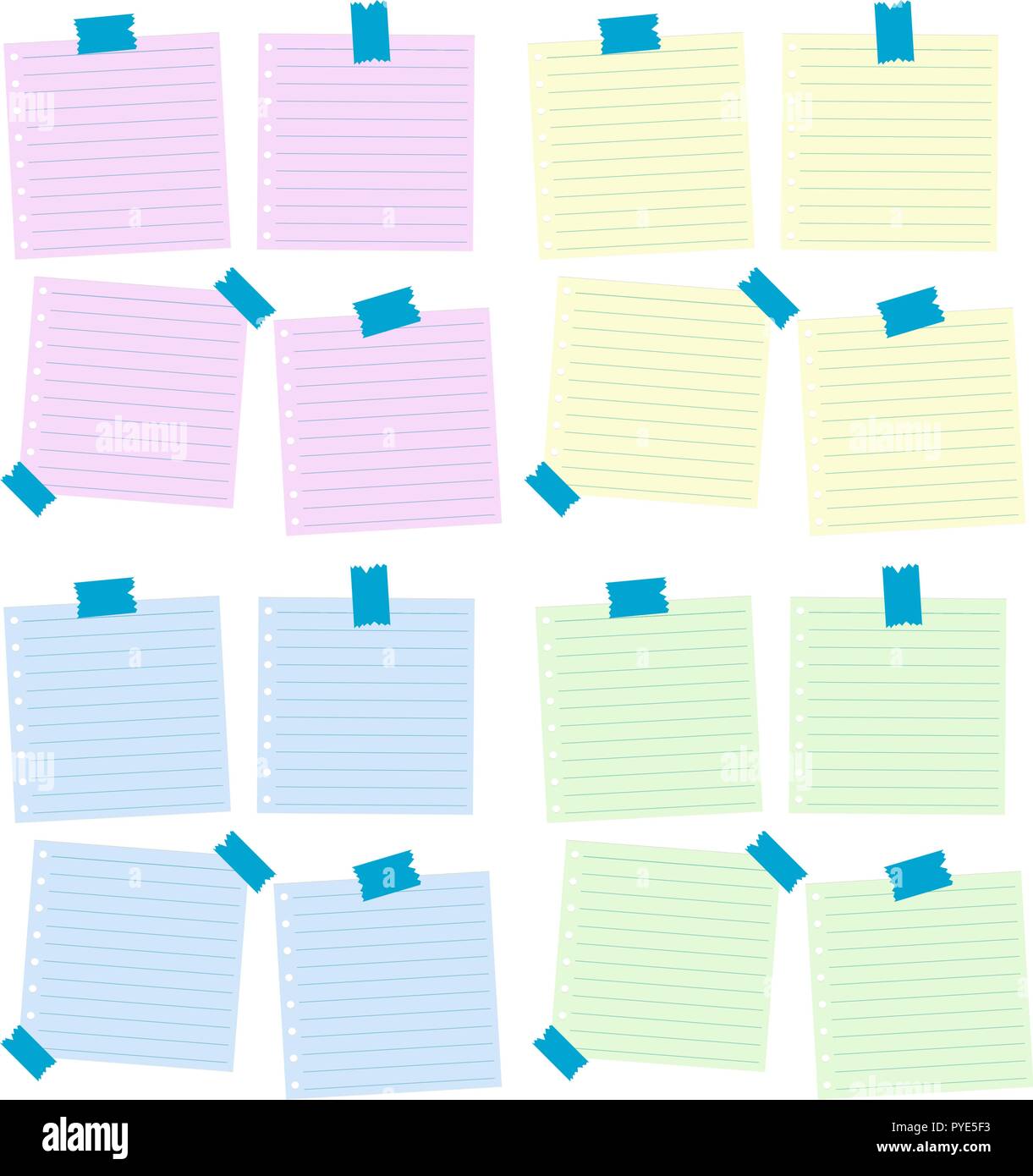 Many line papers in different colors illustration Stock Vector Image ...