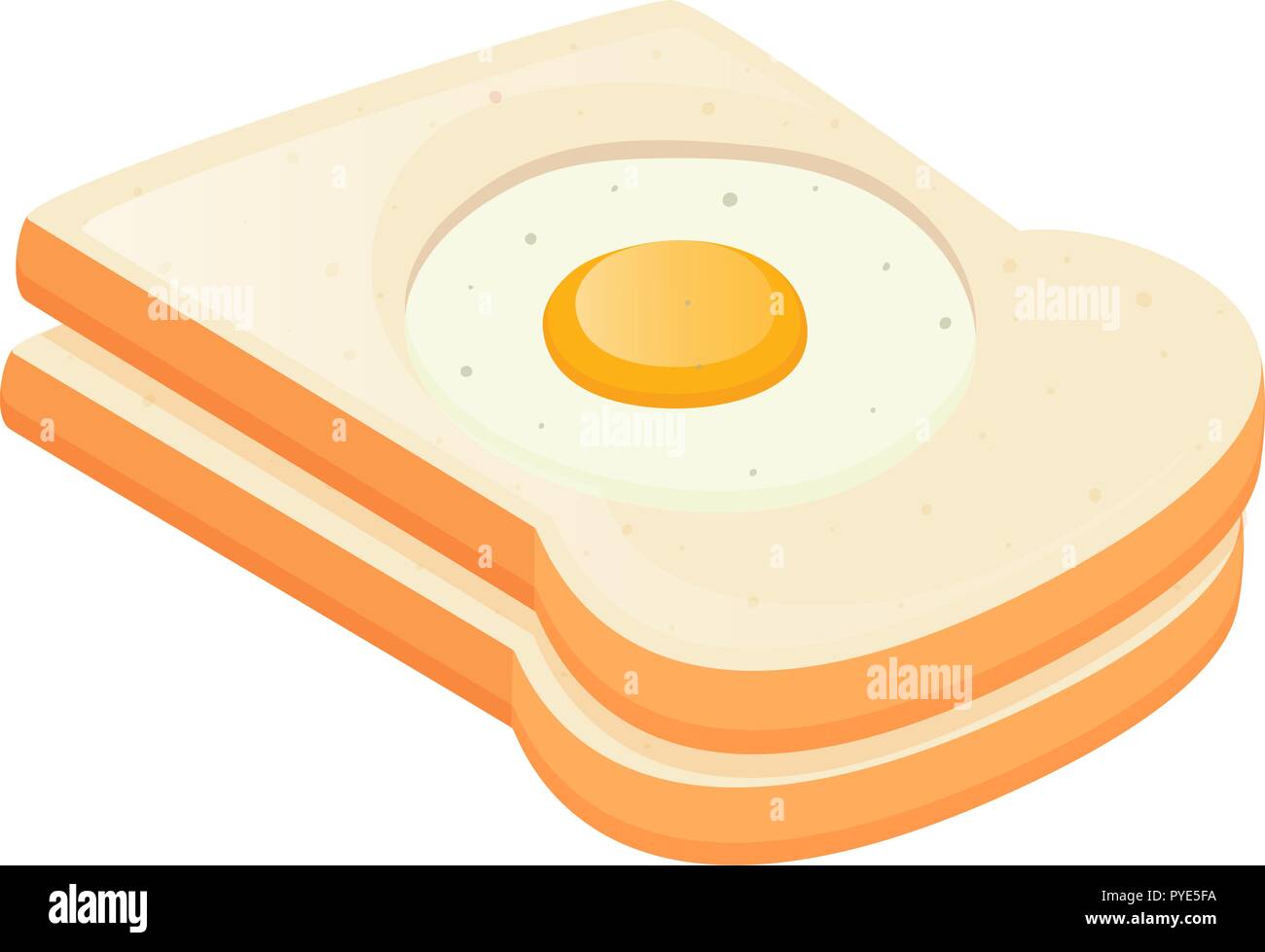 Fried egg in bread Stock Vector Images - Alamy