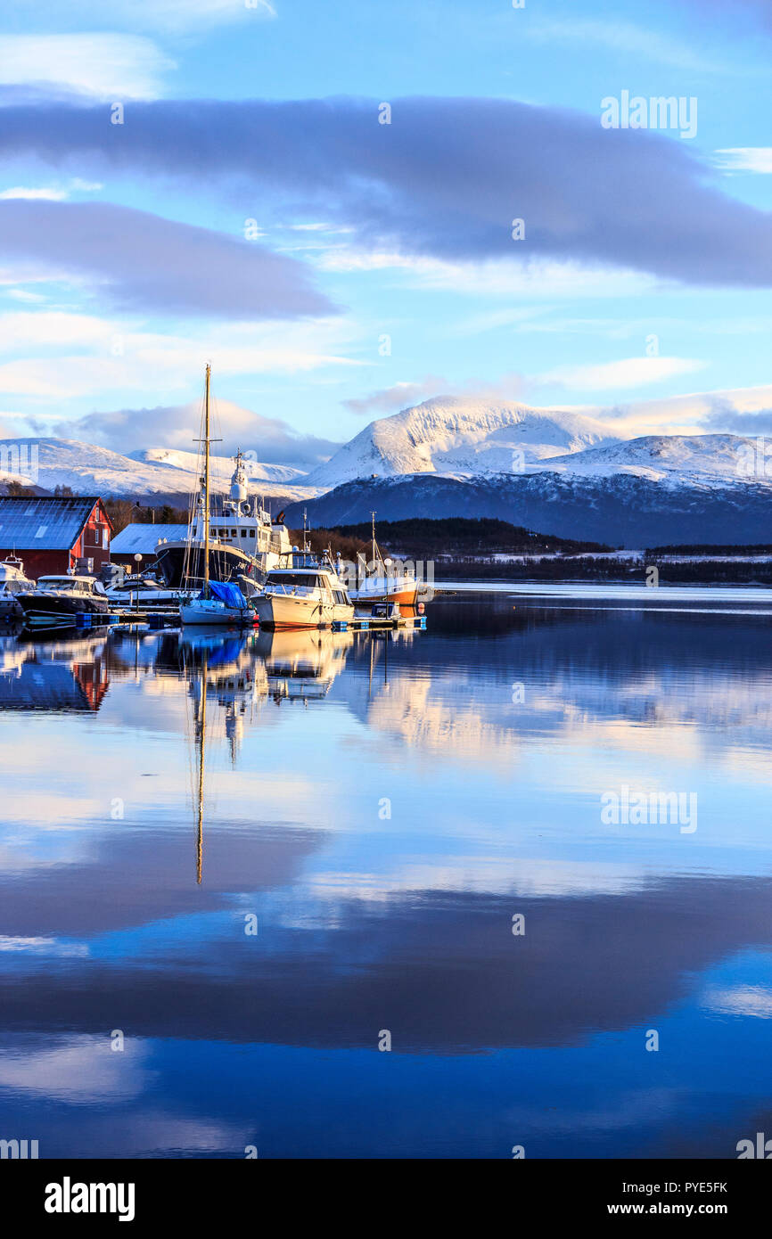 autumn landscapes on Kvaløya island in Tromsø Municipality in Troms ...