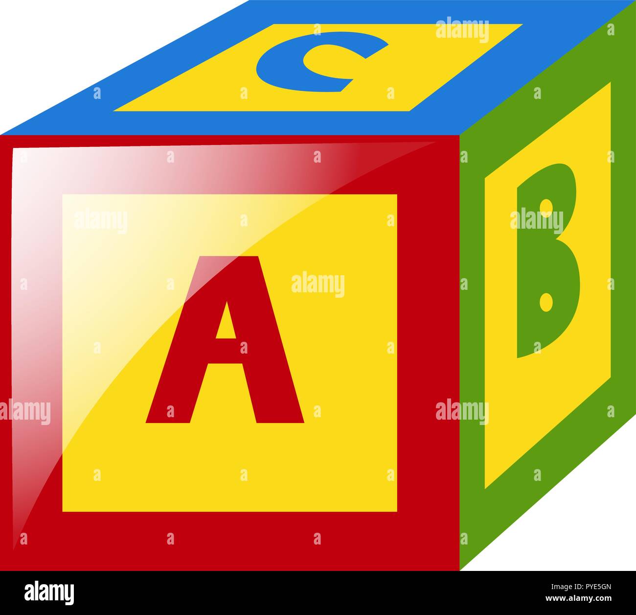 Alphabet block for kid illustration Stock Vector Image & Art - Alamy