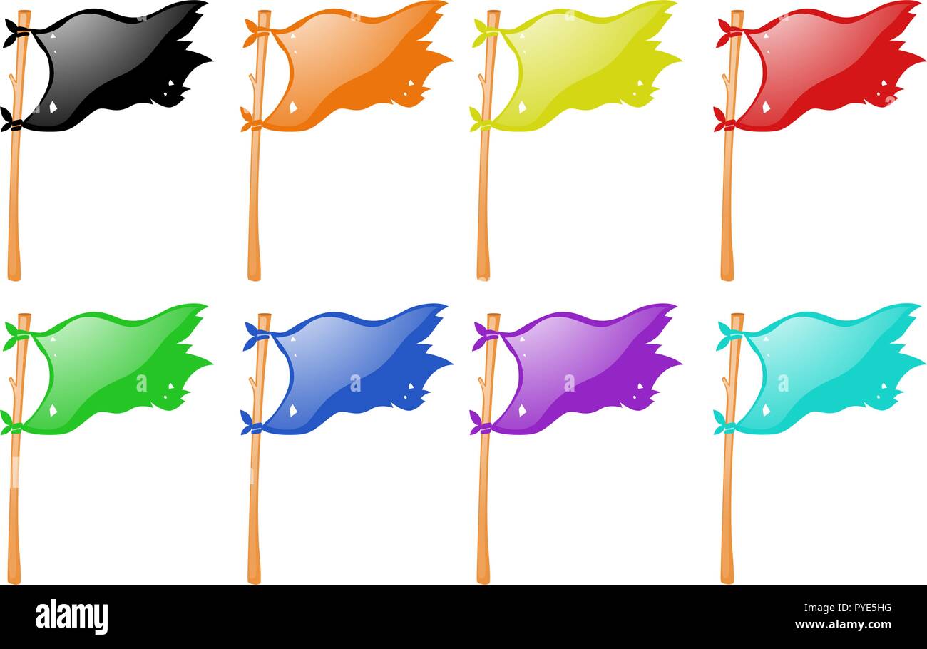 Stick flags Stock Vector Images - Alamy