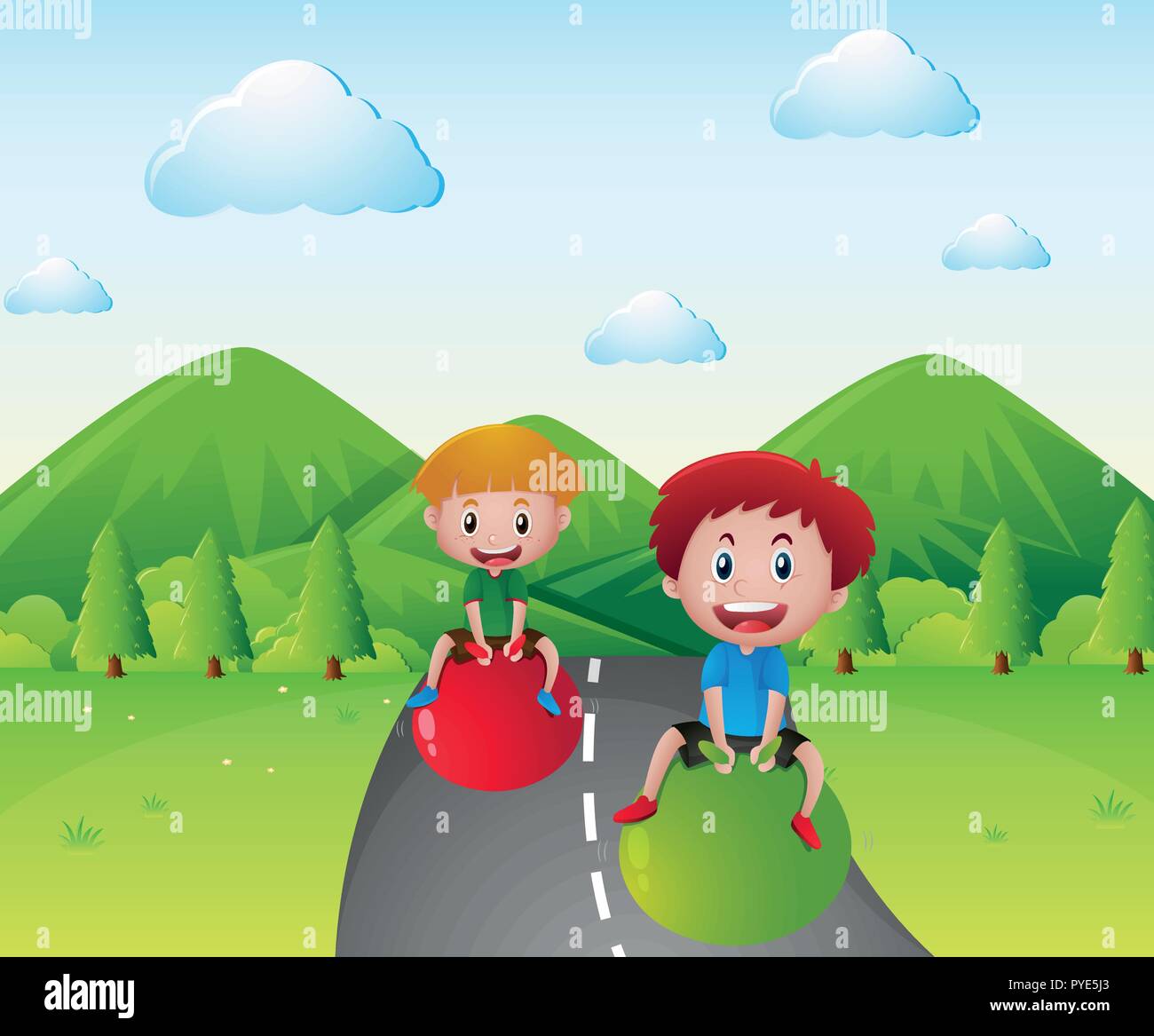 Ball bouncing Stock Vector Images - Alamy