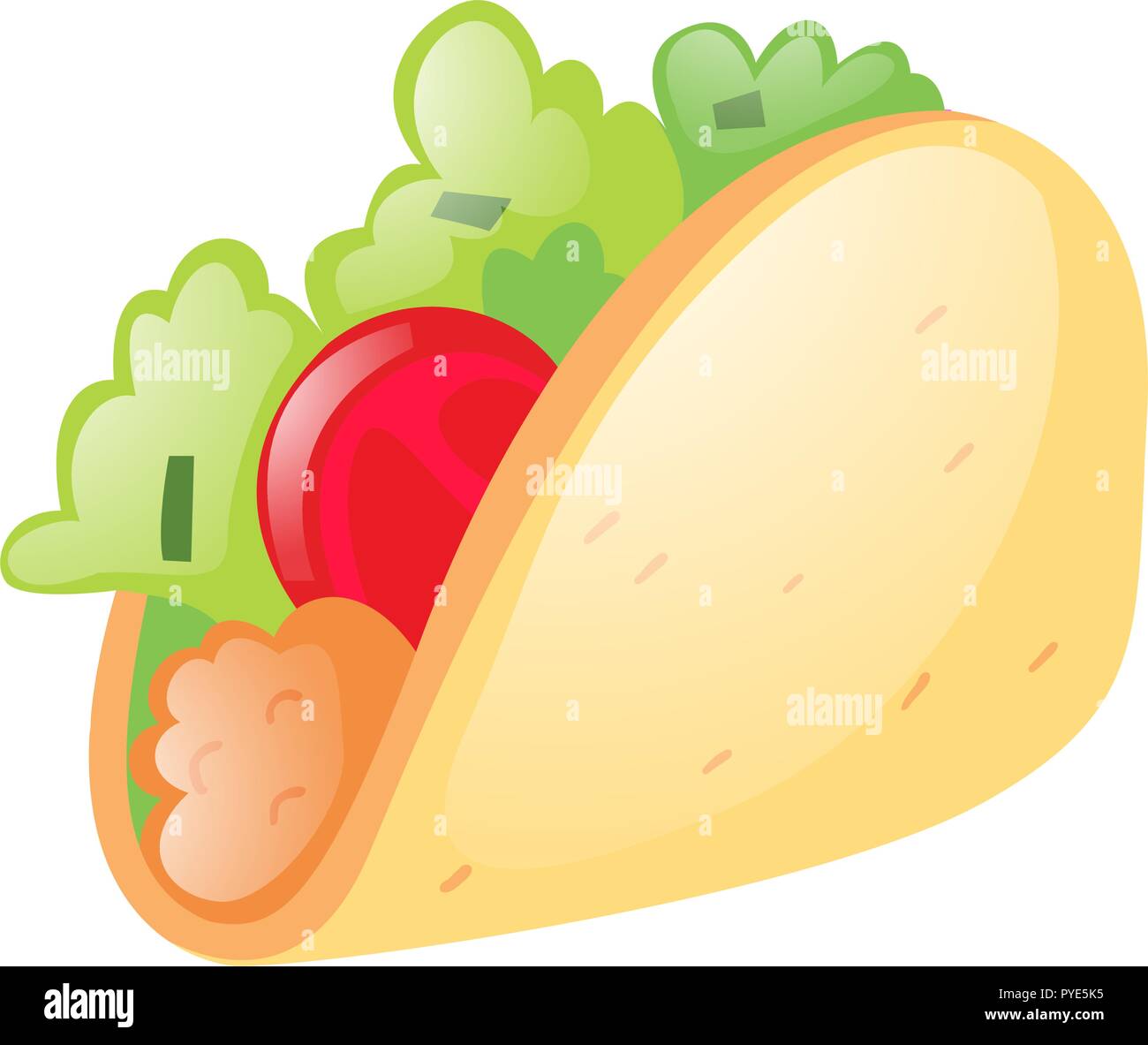 Soft taco on white background illustration Stock Vector Image & Art - Alamy