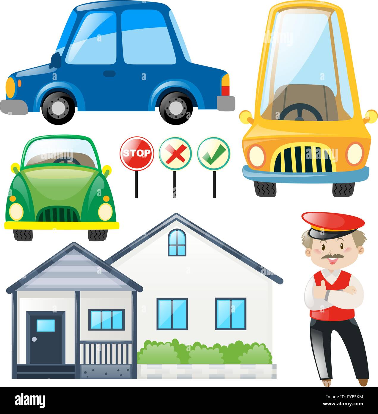 Cars set up Stock Vector Images - Alamy