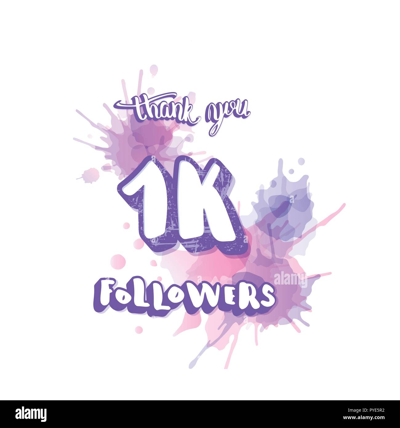 1000 Followers Thank You Social Media Template Banner For Internet