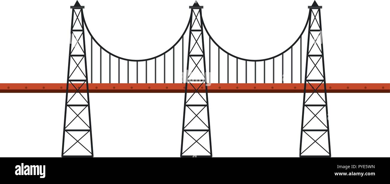 Bridge design on white background illustration Stock Vector Image & Art ...