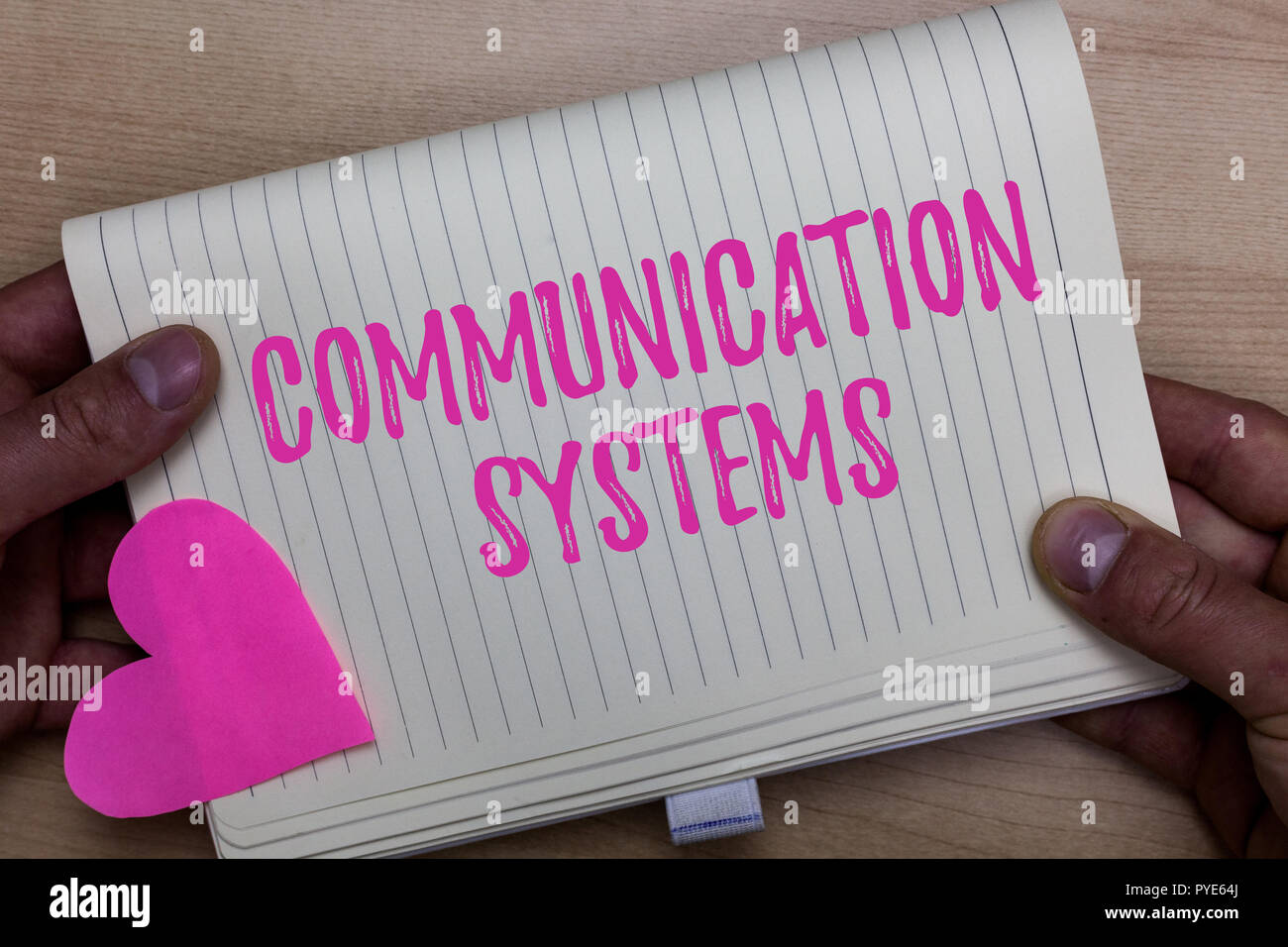 Writing note showing Communication Systems. Business photo showcasing ...