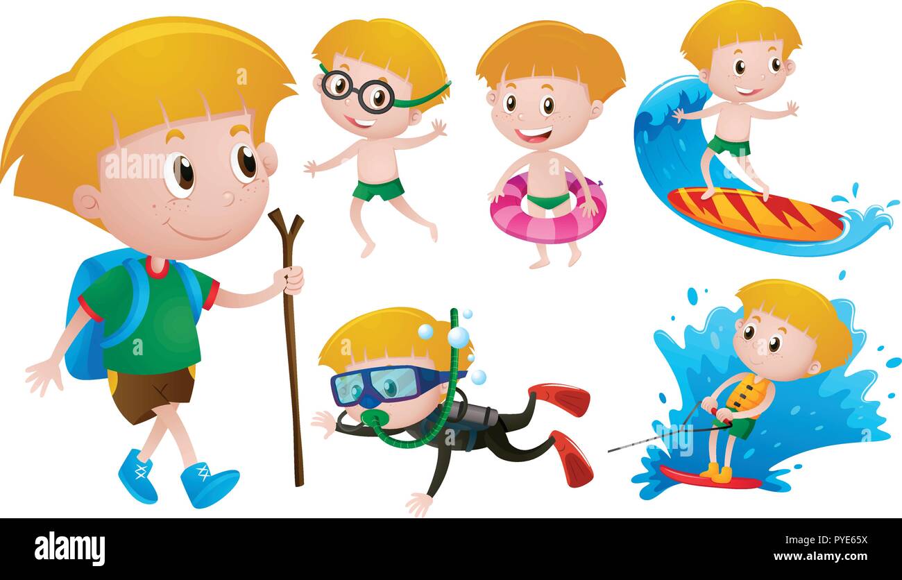 Boy activities Stock Vector Images - Alamy