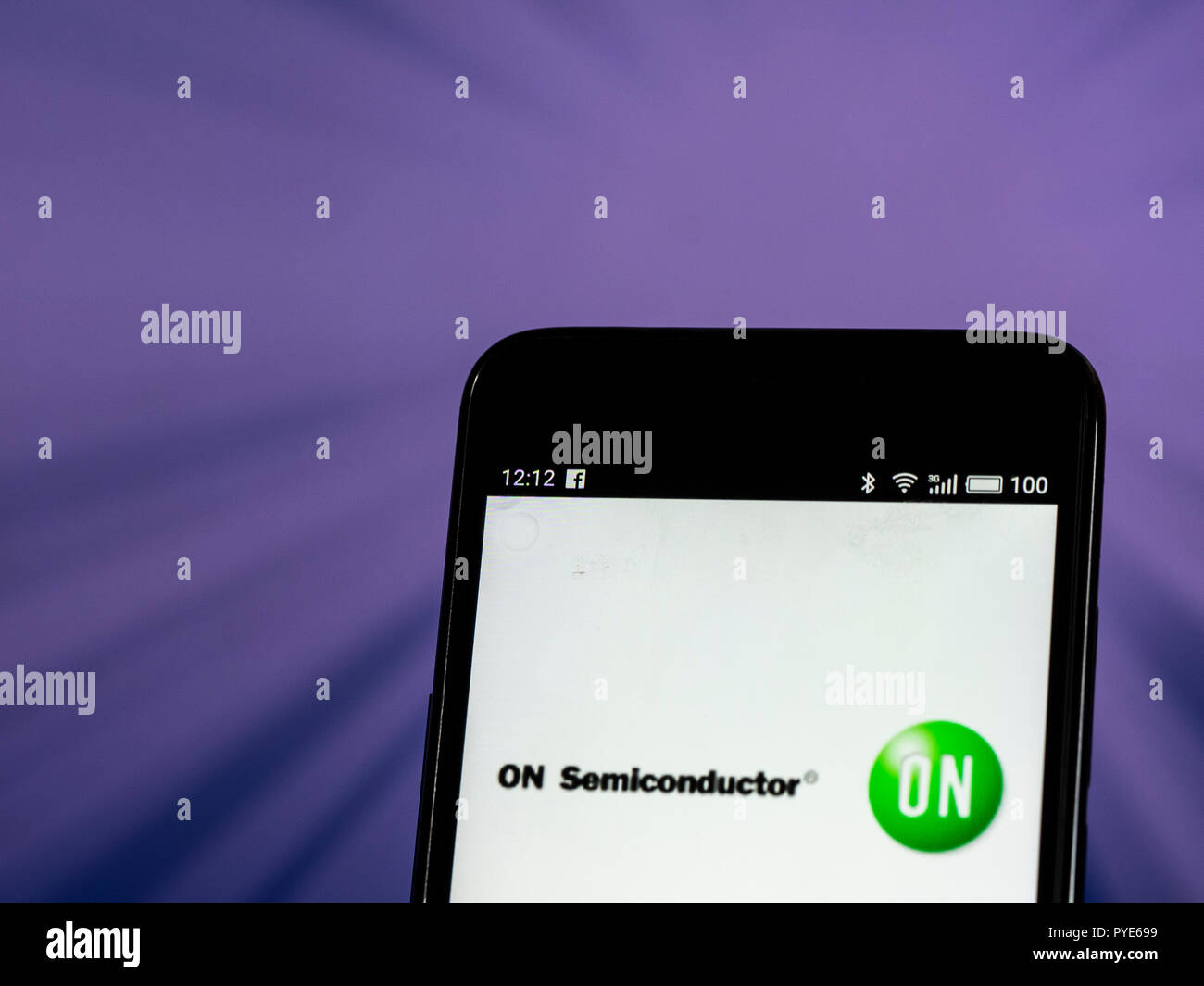 ON Semiconductor. Semiconductor manufacturing company logo seen ...
