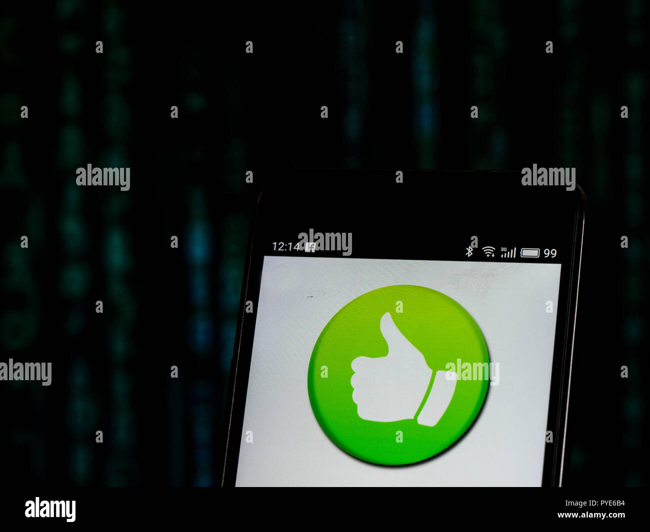 like symbol logo seen displayed on smart phone Stock Photo - Alamy