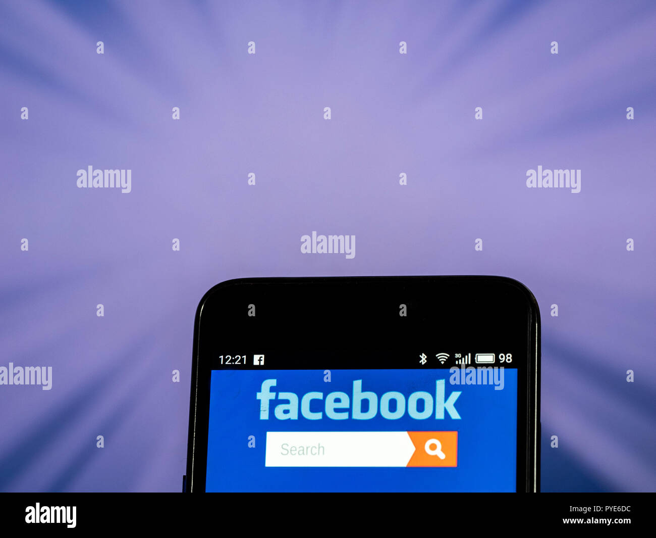 Facebook logo seen displayed on smart phone Stock Photo - Alamy