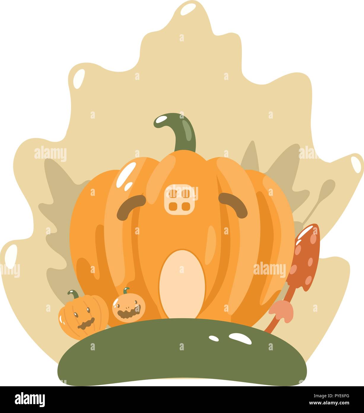 Vector Cute Happy Halloween design template art Stock Vector Image ...