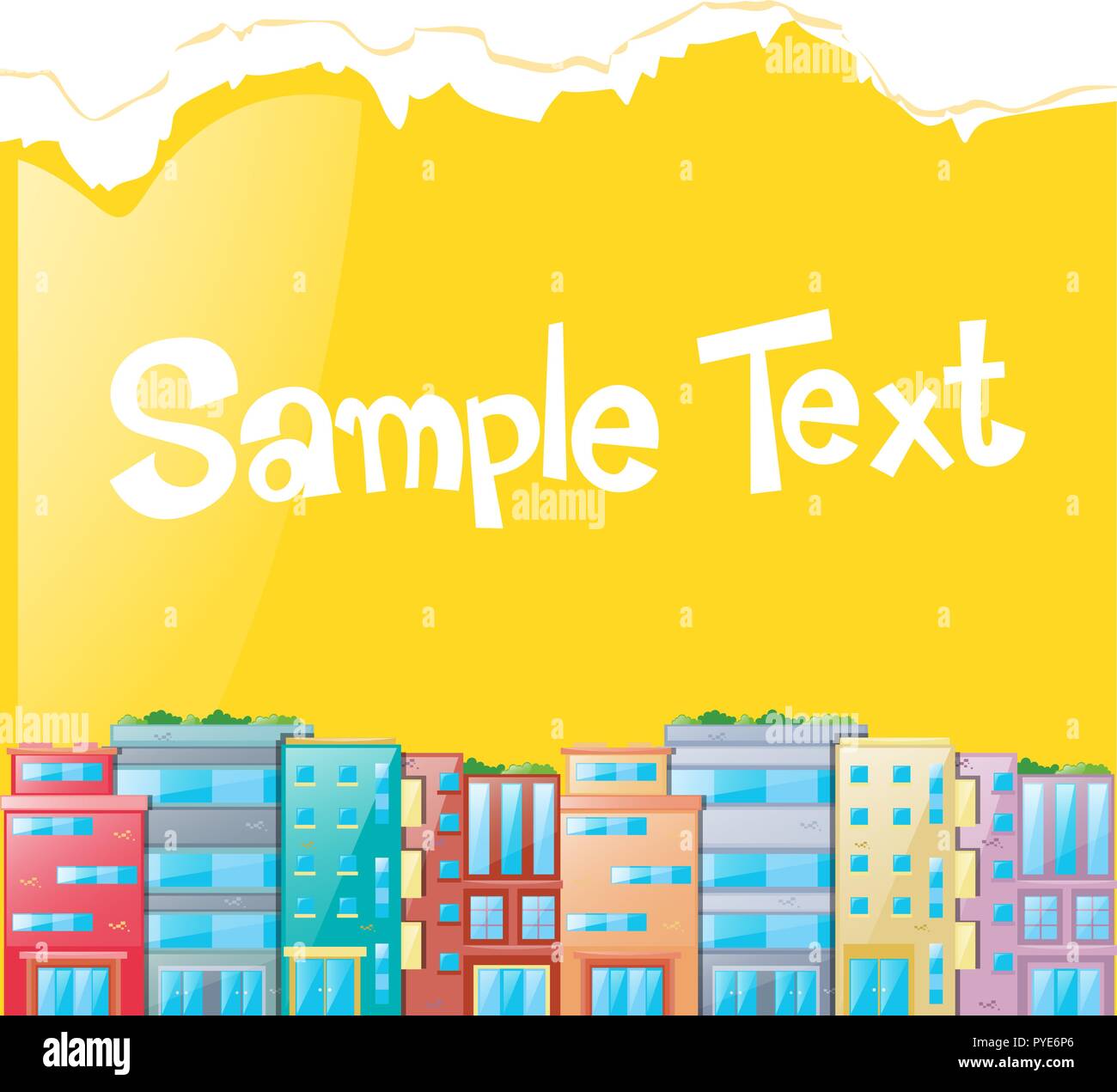 Paper template with many buildings illustration Stock Vector Image ...
