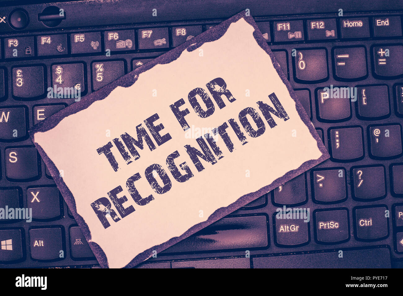 Conceptual hand writing showing Time For Recognition. Business photo showcasing Acknowledgement ...