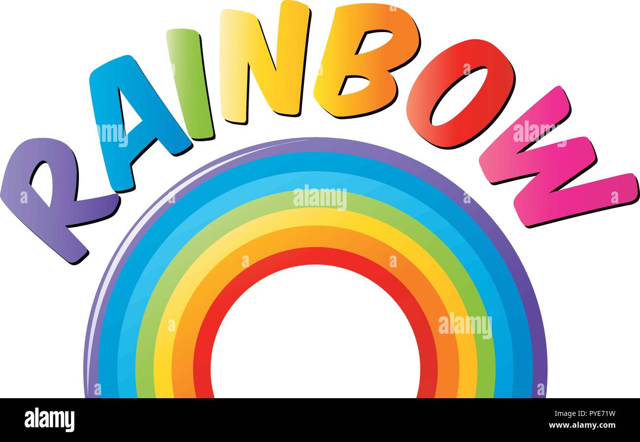 Word design for rainbow illustration Stock Vector Image & Art - Alamy